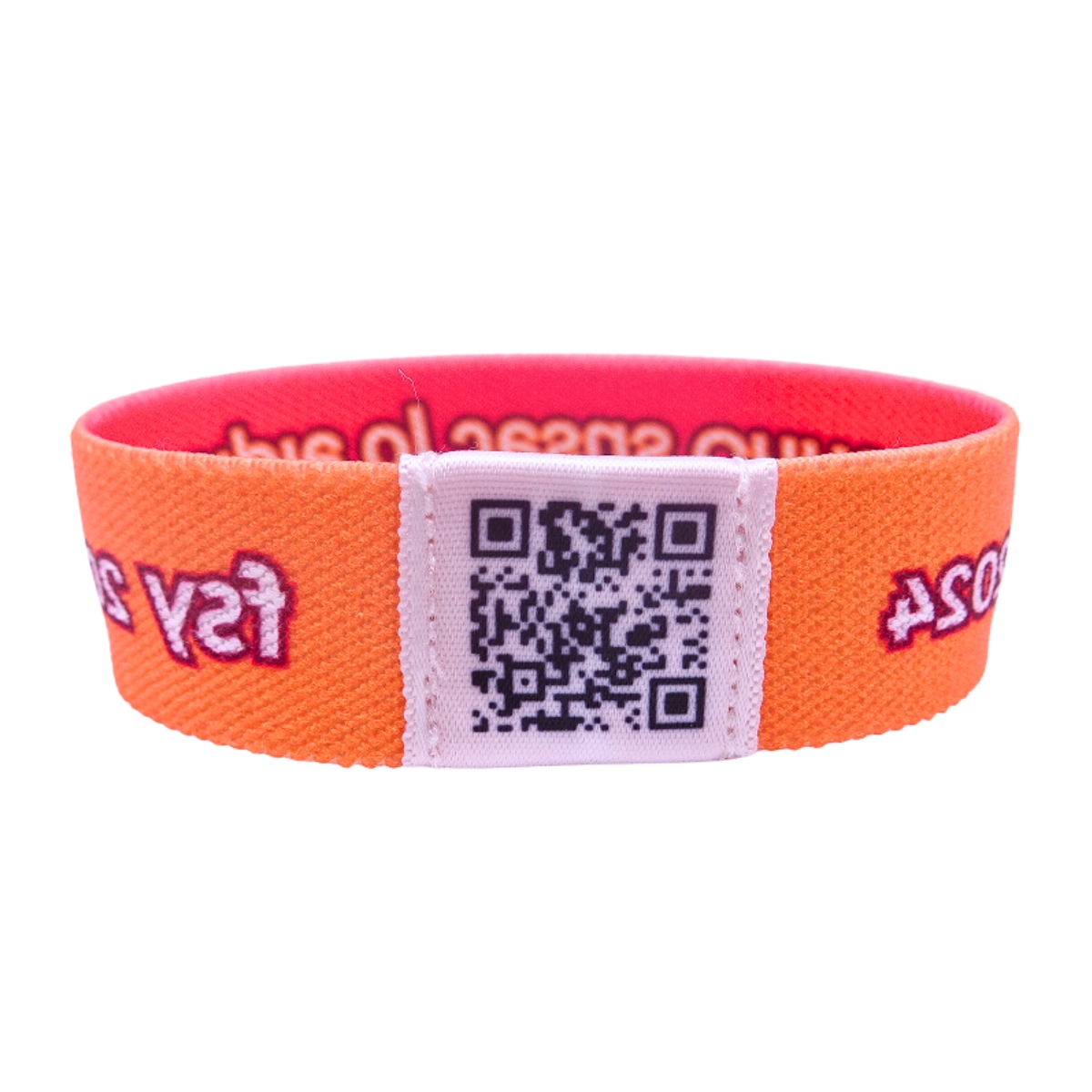 Elastic Wristband with QR Code | Wristbands Direct