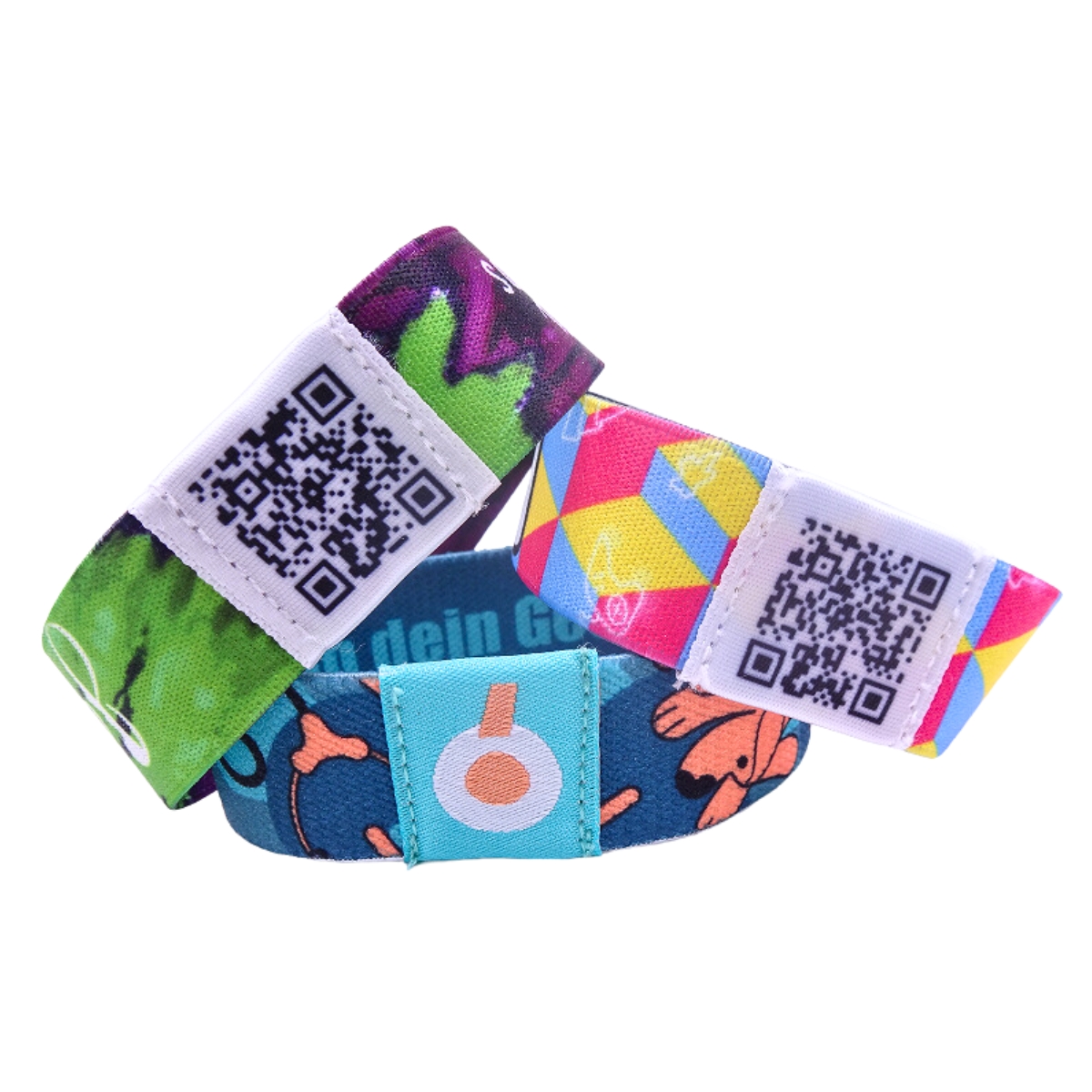 Elastic Wristband with QR Code | Wristbands Direct
