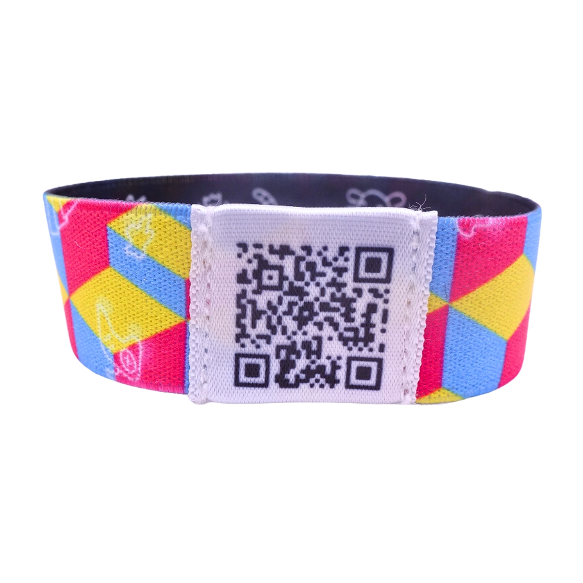 Elastic Wristband with QR Code | Wristbands Direct