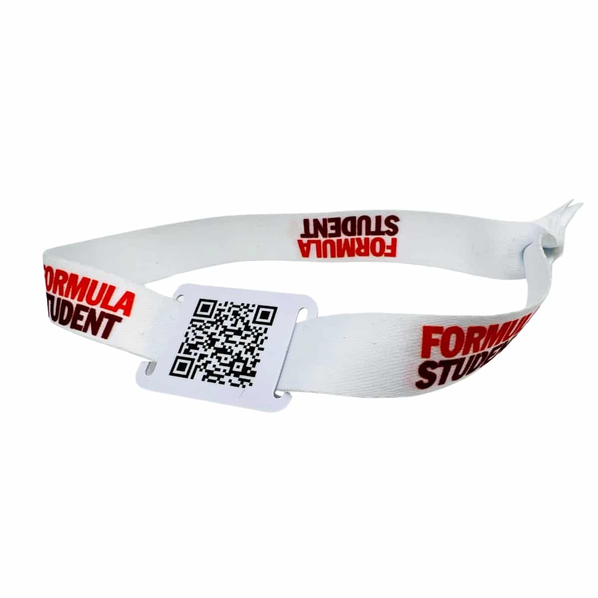 QR Code Tag Deluxe Fabric Wristband | Wristbands Direct