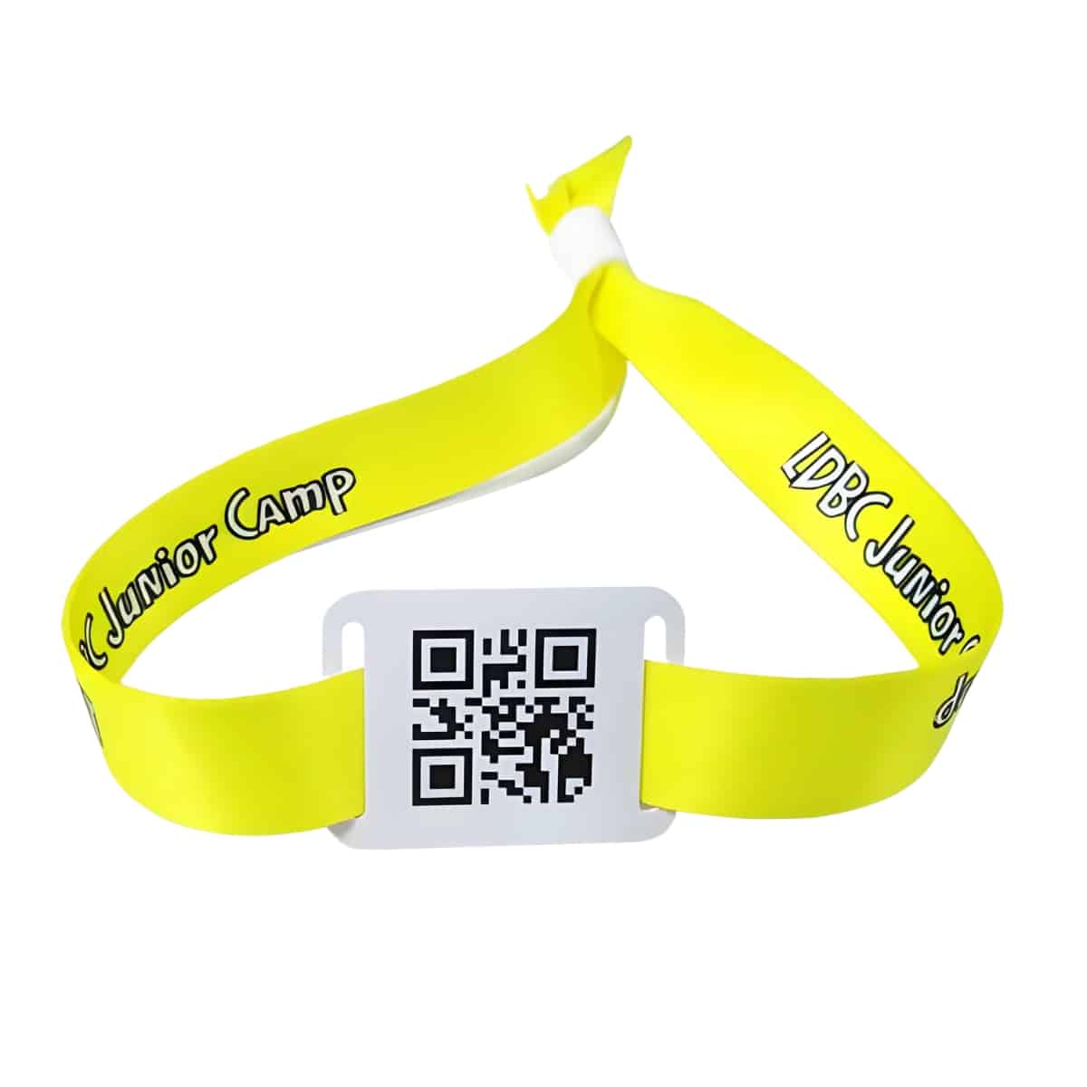 QR Code Tag Deluxe Fabric Wristband | Wristbands Direct