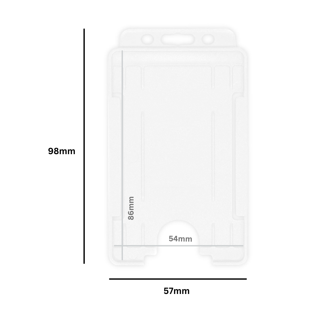 Clear Single Sided Portrait Card Holder | Wristbands Direct