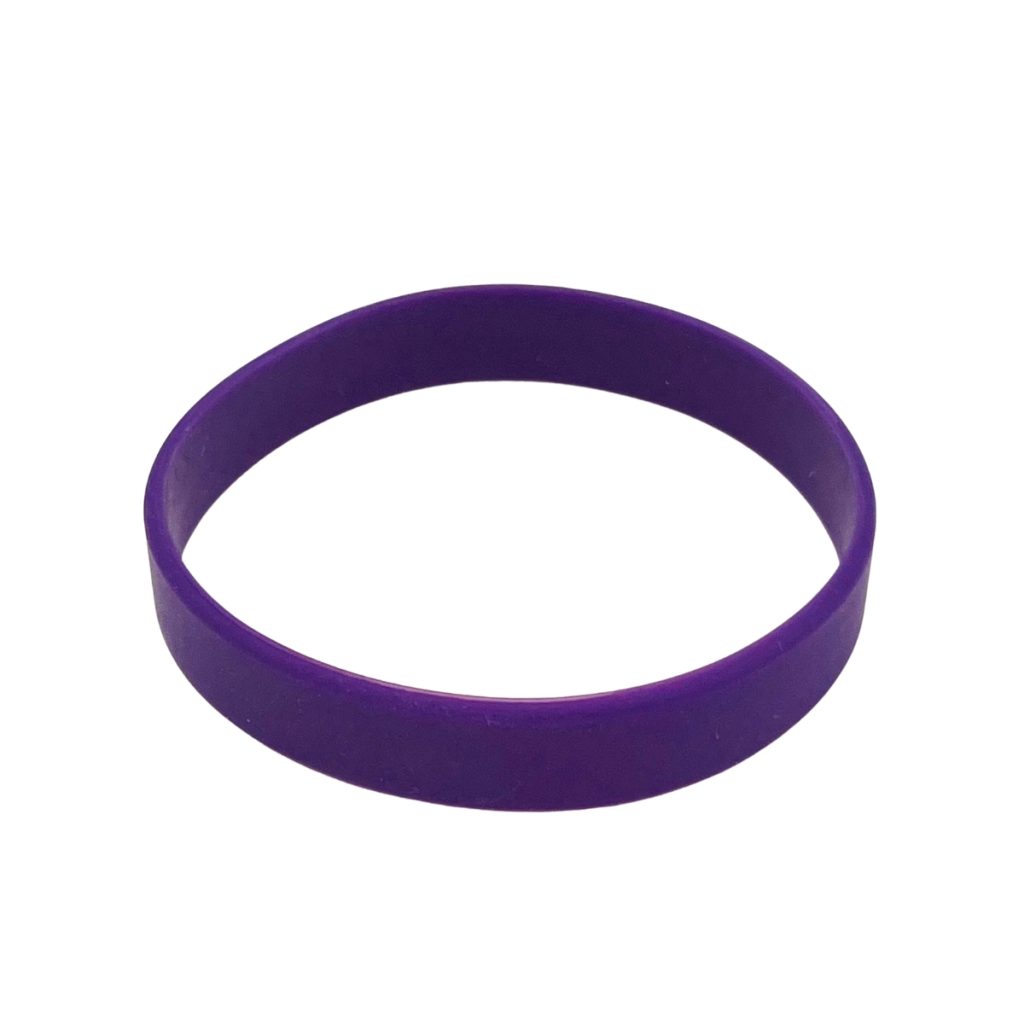Plain Purple Silicone Wristband | Wristbands Direct